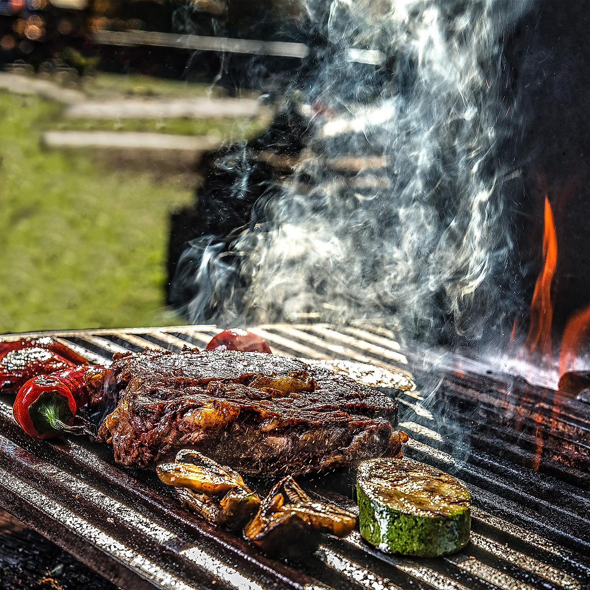 Smokehouse by Thoughtfully, Gourmet Grilling Spice Set in Mini Glass Bottles, Vegan and Vegetarian, Grill Seasoning Flavors Include Caribbean, Jamaican Jerk, Jalapeno, Montreal and More, Pack of 10