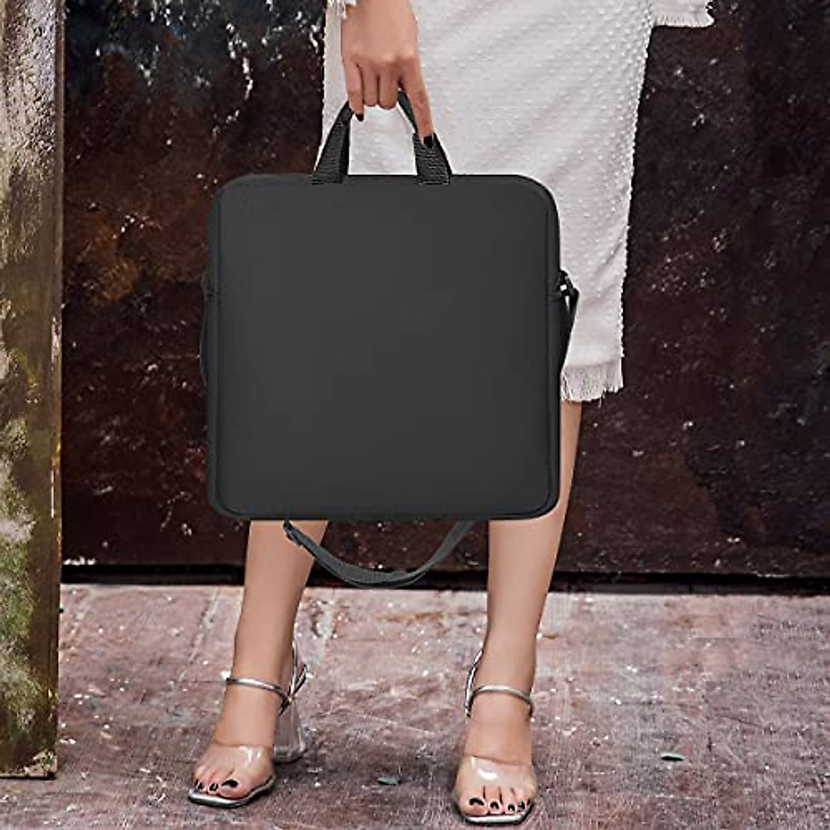 14" Ring Carrying Bag with Durable Nylon,Portable Camera Ring Light Carrying Case for 14 inch Selfie Ring Light,14 inch Desk LED Ring Light Protector-Black