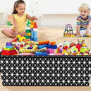 Vilucks Large Toy Box Chest, Toy Chest for Boys, Collapsible Sturdy Toy Storage Organizer with Lid, Foldable Boxes Bins Baskets for Kids, Boys, Girls, Nursery, Playroom, Closet (Dinosaur)