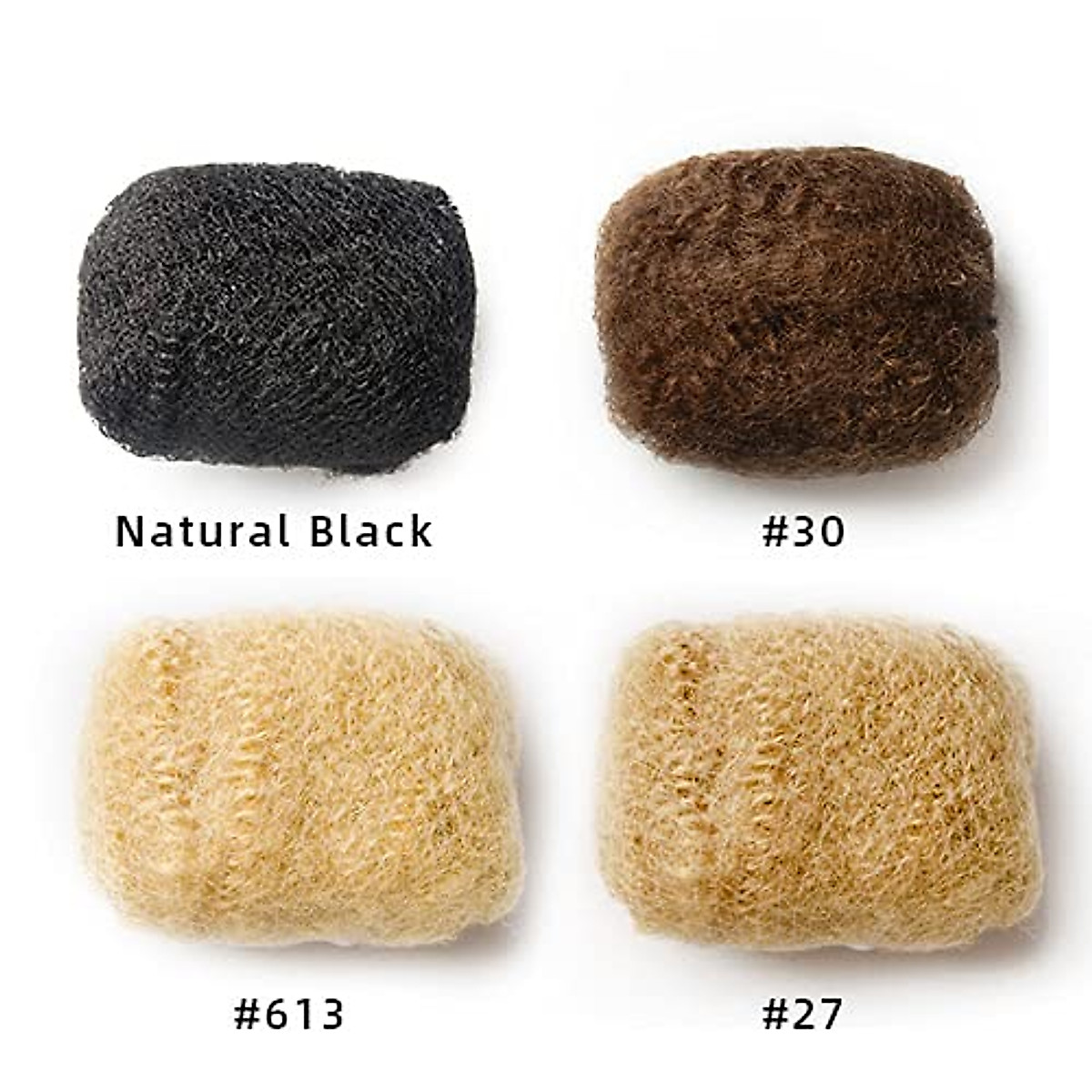 FAMILOCS Afro Bulk Human Hair 10 Inch 5 Packs 150g Afro Curly Hair Bulk for Making Locs, Repair Dreadlocks, Twist Braiding, #1B Natural Black Color Can be Dyed and Bleached, with Crochet Hook and Comb