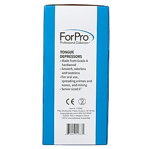 ForPro Professional Collection Senior Tongue Depressors, Large Wax Applicators, Wood Craft Sticks, 6" Senior Sized, Non-Sterile, 500-Count