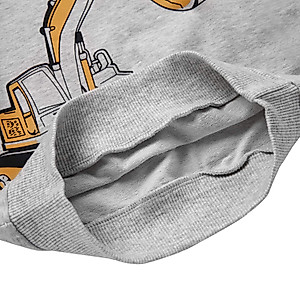 Akyzic Baby Boys Sweatshirts Excavator Long Sleeve Crew Pullover Digger Shirts Toddler Kids Winter Warm Christmas Sweater Tops 4t /110