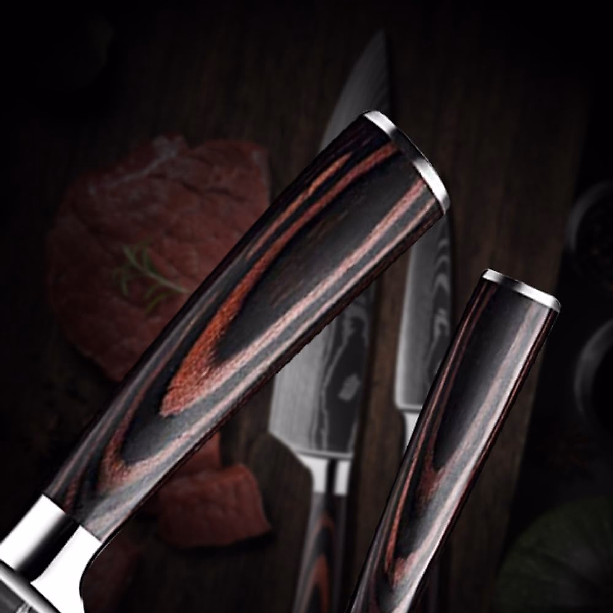 SHOKUNIN USA Ultra Sharp Premium 8-inch Stainless Steel Carving Knife - Ergonomic Design - Best for Slicing Roasts, Meats, Fruits and Vegetables - Japanese Knife - Multipurpose Knife