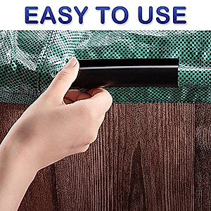 24 Pack Pool Cover Clip, Swimming Pool Cover Clip- 2 Shapes Pool Clips Pool Cover Clip Above Ground Cover Clips for Secure Your Winter Pool Cover (Black, 4.7 Inch Long)