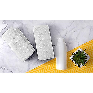 Zuperia Bath Towels 24 x 48 inches, Set of 6 - Ultra Soft 100% Combed Cotton White Towels, Highly Absorbent Daily Usage Bath Towel Set Ideal for Pool, Home, Gym, Spa, Hotel - (White)