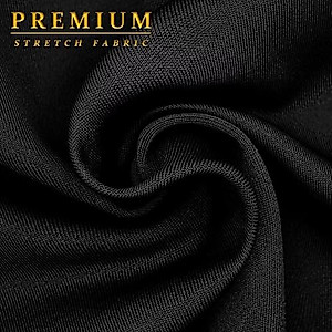 Hybrid & Company Womens Nylon Ponte Stretch Office Pencil Skirt Made below Knee KSK45002 1073T Black S