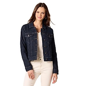 Amazon Essentials Women's Jean Jacket (Available in Plus Size), Rinse Wash, X-Large