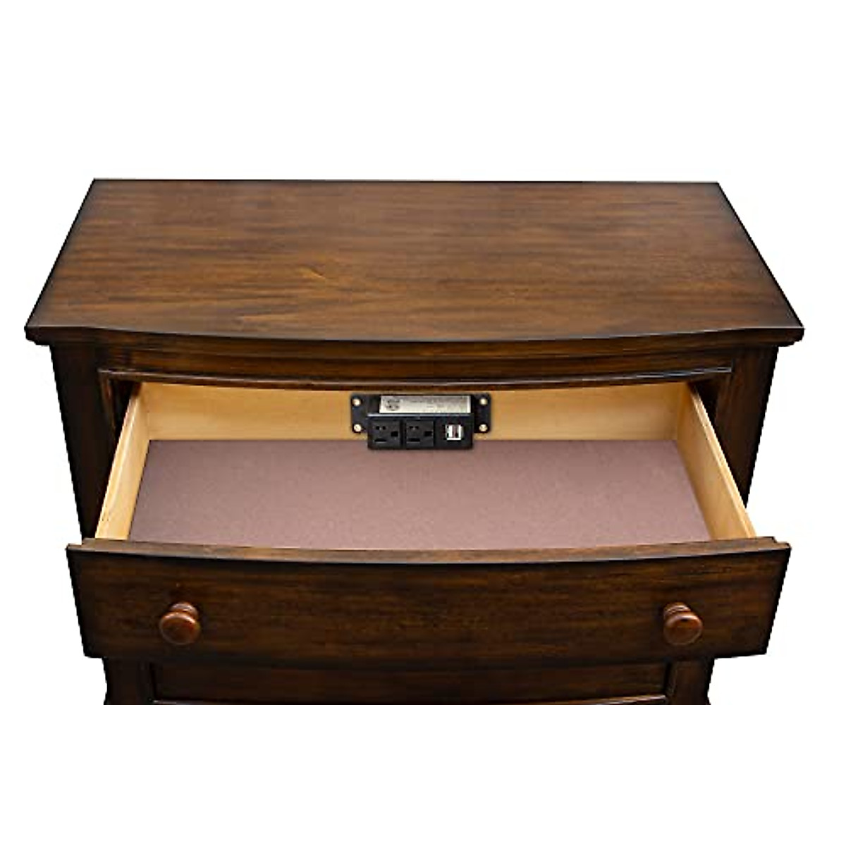 Sunset Trading Bahama Shutter Wood Nightstand, Tropical Walnut