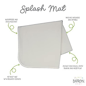 BapronBaby Minimalist Champagne Splash Mat - Waterproof Catch-All for Under High Chairs, Floors, Tables, Playtime or Arts & Crafts - Machine Washable - 45" x 45”
