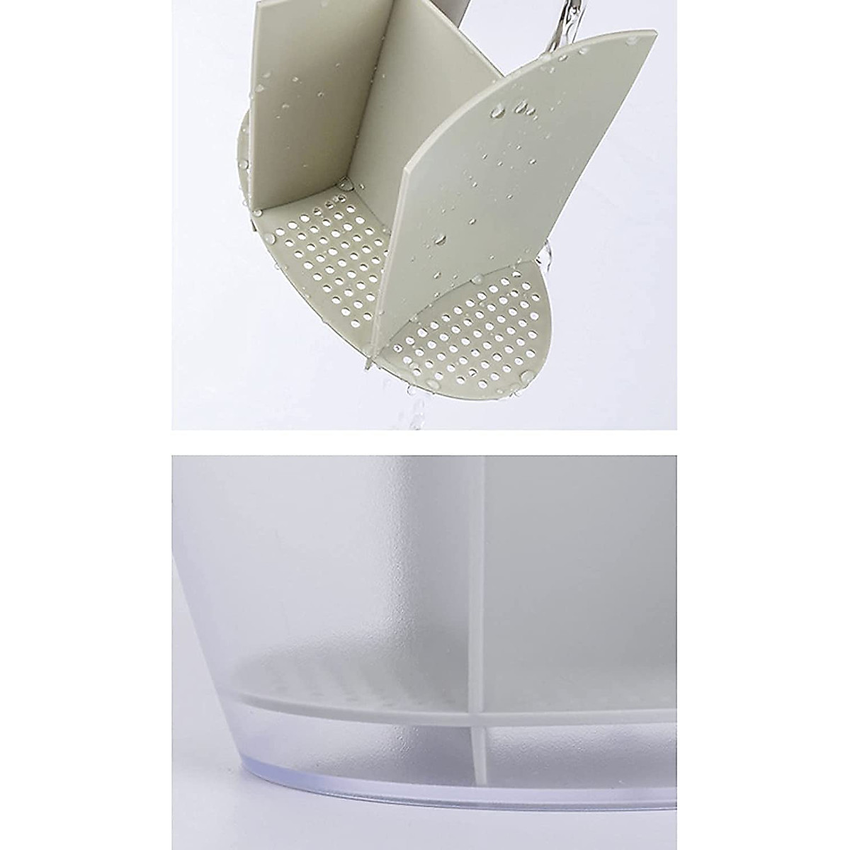 ceramic Utensil Caddy Creative Home Kitchen, Removable and Washable Chopstick Drain TubeSimple and Multi-Purpose Plastic Tableware Storage Tube Pen Holder chopstick holder (Color : Green)