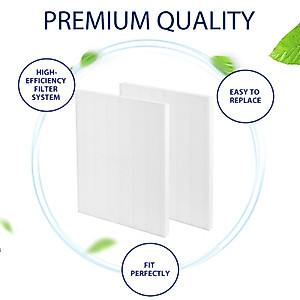 Allisfresh D480 Replacement Filter D4 Compatible with Winix D480 Air Cleaner Purifier Ture HEPA Only, Item Number 1712-0100-00, D4 Filter 3 Pack