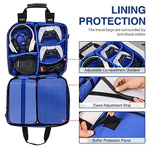 Storage Carrying Case for PS5 Accessories, Waterproof bag for Sony Playstation 5 Digital Edition/Ultra HD Game Consoles ,Storage Controllers, headset, base, remote control and cables.