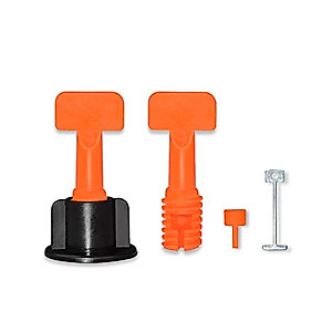 Tile Leveling System 1/16" Kit Reusable, 200pcs Tile Leveler Spacer with 1000pcs 2mm Tile Spacers, 5pcs Wrench and 20pcs 1/16" Replaceable Steel Pin
