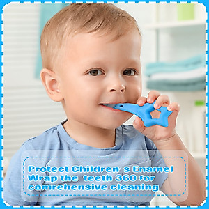 Mimorou 12 Pieces Kids U Shaped Toothbrush Soft Silicone Tooth Brushes Head 360 Degree Whole Mouth Toothbrush for Children Toddler (Classic Style)