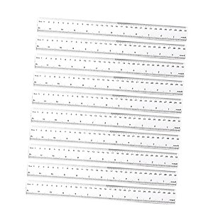 MAGICLULU 20pcs Ruler Metric Ruler 12+ Inch Rulers Plastic Rulers Metric Ruler Precision Ruler Straight Ruler 12 in Ruler Small Ruler Metric System Supplies Use Clear Ruler