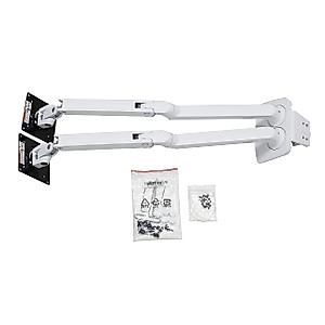 Ergotron – MXV Dual Monitor Arm, VESA Desk Mount – for 2 Monitors Up to 24 Inches, 7 to 20 lbs Each – White