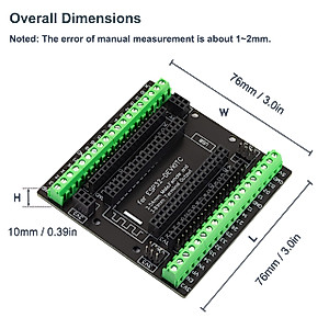 for ESP32 Super Breakout Board 3.81mm / 0.15" Terminal Blocks GPIO Expansion Board 3 Types Output for ESP32 Module ESP-WROOM-32 ESP32-DevKitC