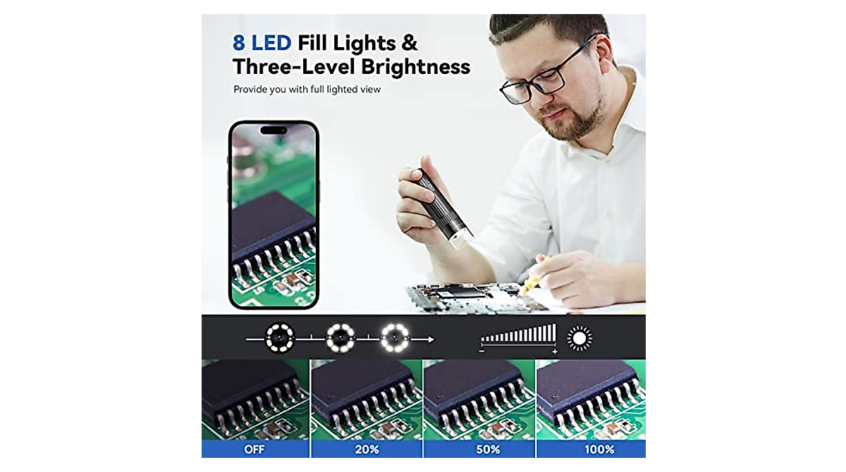 TOMLOV DM1S Wireless Digital Microscope - Easy 1000X HD View