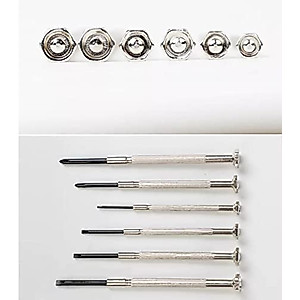 InterSet 6Pcs Mini Screwdriver Set, Eyeglass Repair Screwdriver, Precision Repair Tool Kit with 6 Different Size Flathead and Philips Screwdrivers, Ideal for Watch, Jewelers