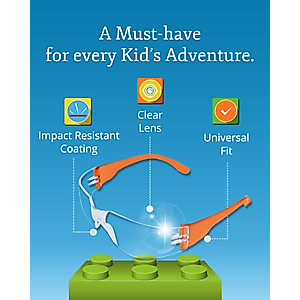 Aqulius 24 Pack of Kids Safety Glasses ANSI Z87+ (24 Protective Goggles in 6 Colors) Crystal Clear Eye Protection - Specially Designed to Fit Children, Perfect for Nerf Parties