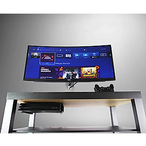 Glistco Stealth Mount - Under Desk Mount compatible with PS4 Pro Black