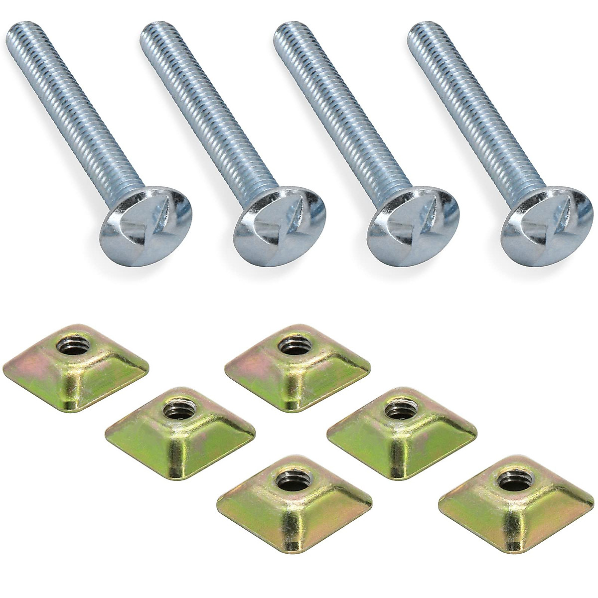 4 PCS Anti-Theft Post Attachment Kit Sign Mounting Hardware for U Channel Post, Sign Post Mounting Bolts and Nuts,2.5" Bolt