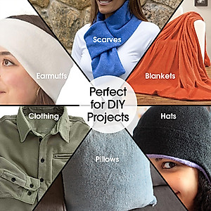 Pico Textiles 1 Yard - Dark Camel Solid Fleece Fabric - Solid Color Fleece Fabric - Sold by The Yard - Variety of Colors - Ideal for Sewing Projects, Scarves, No Sew Fleece Throws and Tie Blankets.