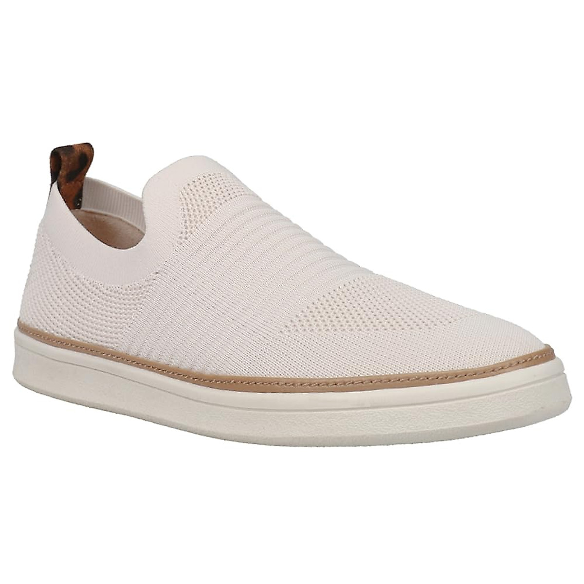 LifeStride Womens Navigate Knit Slip On Sneakers Shoes Casual - Off White - Size 8.5 M