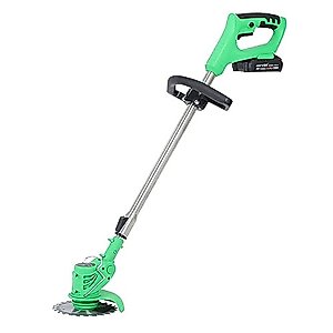 Lawn Mower, Power Electric Rechargeable Weeder with Hand Push 600W Adjustable Length 90-120CM Rotatable Machine Head for Home Small Garden