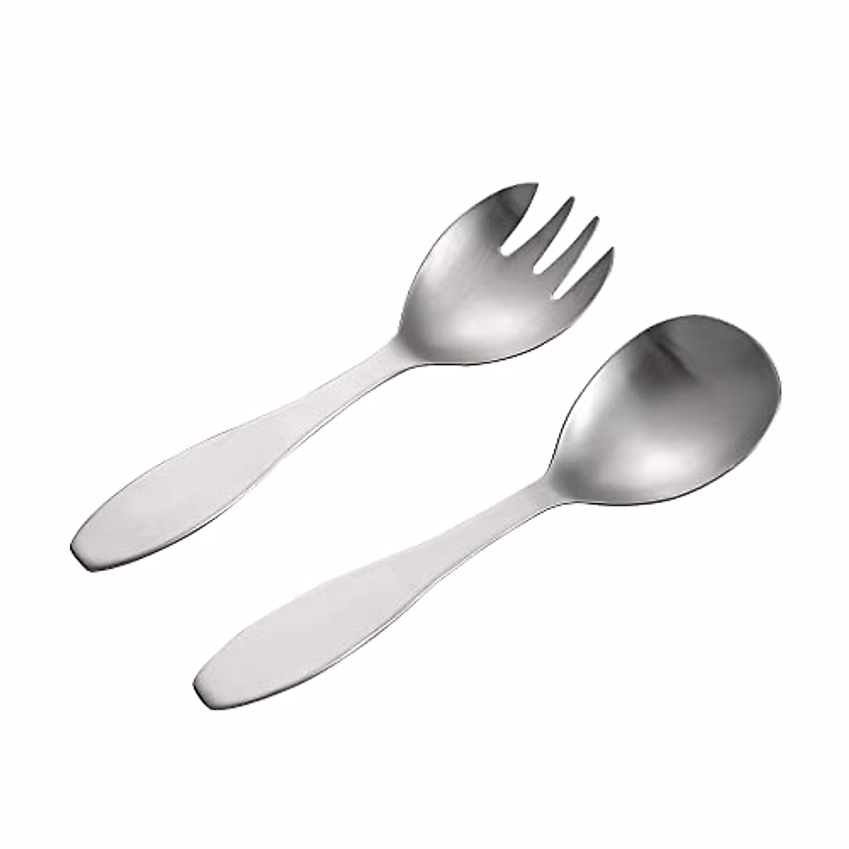 IMEEA Salad Servers Set SUS304 Stainless Steel Salad Fork and Spoon Salad Serving Utensils, 9.45-Inch