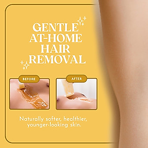 MOOM Organic Hair Removal Sugar Wax for Men with Aloe Vera & Chamomile – Soft Wax for Sensitive Skin & Men Hair - Perfect for Back, Chest, Eyebrow & Body - 12 oz Jar (Waxing Strips NOT Included)