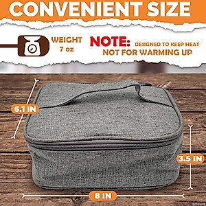 V TOWER USB Portable Food Warmer and Heater Lunch Bag Personal Mini Oven for Office Travel, 211023LS02-10560-1601389871, Gray