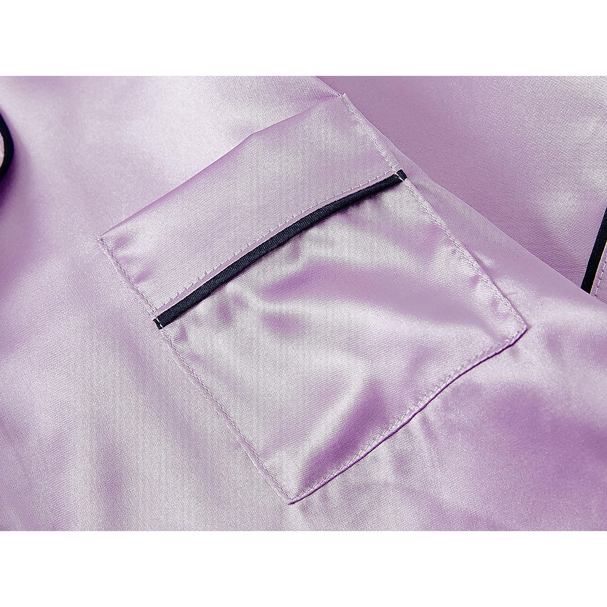 Topgal Little & Big Girls Pajama Set Size 8 - Lilac Satin Silky Cute Summer Short Sleeve & Pants Outfit