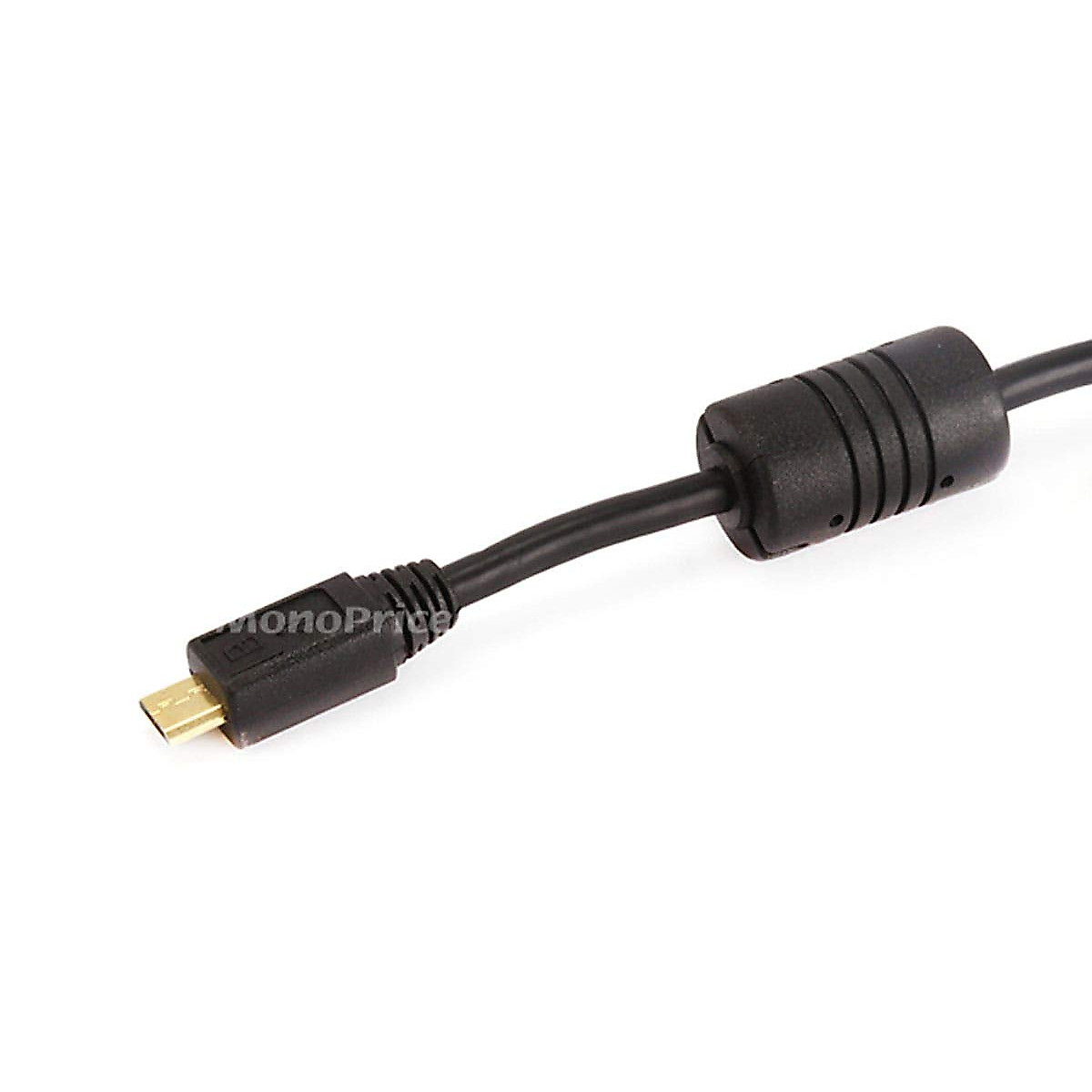 Monoprice 6-Feet USB 2.0 A Male to Micro 5pin Male 28/24AWG Cable with Ferrite Core (Gold Plated) (105458),Black