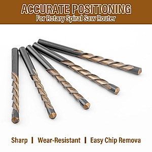 Tondiamo 100 Pcs Drywall Bit Drywall Guide Point Cutting Bits Diameter Drywall Router Bits Drywall Tools, Cutting Drywall, for Use with Spiral Saw (5/32")
