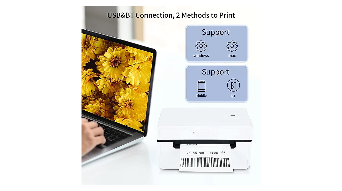 ZSEDP Desktop Thermal Label Printer - Fast 4x6 Shipping Labels