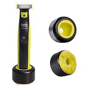 Shaver Razor Stand for Philips Norelco One Blade QP2520 & QP2630, Aluminum Alloy Razor Stand for Bathroom Sink, Desk, Counter, Dresser, or Travel Gifts,Anti-silp Safety Shaving Holder (Green+Black)