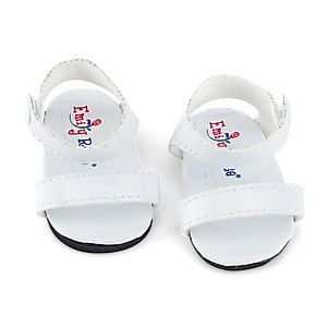 Emily Rose 18 Inch Doll Shoes | Value 3 Pack 18-in Doll Shoes Gift Set: Pink Shoes, White Sandals and Black Boots | Compatible with 18" American Girl Dolls