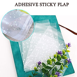 Greengoal 200pcs Resealable Cellophane Bags, Resealable Plastic Bags, Self Sealing Cello Bags - for Bakery, Candle, Soap, Cookie Poly Bags - 4x4 inch