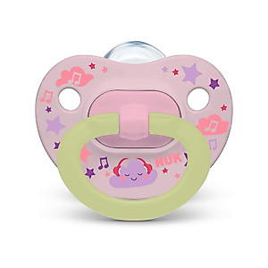 NUK Orthodontic Pacifier Value Pack, Girl, 6-18 Months (Pack of 3)