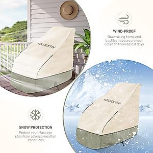 Kollecktiv Massage Chair Cover, Waterproof Dustproof Protector Cover for Full Body Massage Chair Recliner, Cover with Drawstring, Zero Gravity Recliner Massage Chair Protector Cover