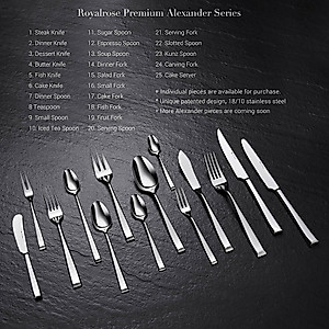 Royalrose Alexander Fine 10.3" Carving Fork, 18/10 Stainless Steel, Well Made, Dishwasher Safe, Heavy Duty Cooking Meat Fork