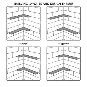 TileWare Corner Shelf for Bathroom Shower & Tub with Sponge or Loofah Hook, Bath - Floating Tile Wall Mount Shelves & Organizer Stand for Shampoo & Bathtub Accessories (Brushed Nickel - Hook)