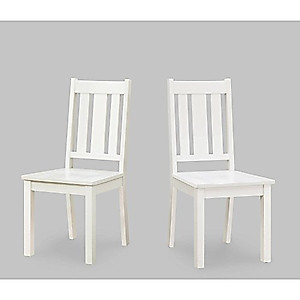 Better Homes and Gardens Bankston Dining Chair, Set of 2, White
