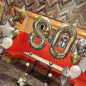 Champagne Gold Number 30 Balloons, 40 Inch Light Gold Foil Number 3 & 0 Balloons for Women, Self Inflating 30th Birthday Balloons for 30 Year Old Men Anniversary Birthday Party Decorations Supplies