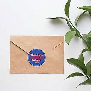 Healthcare Workers Thank You Sticker 1.5 inch Nursing School Graduation Labels for Nurses Week Doctors EMT Essential Workers Gift Card Envelopes,Package Sealing 500 pcs