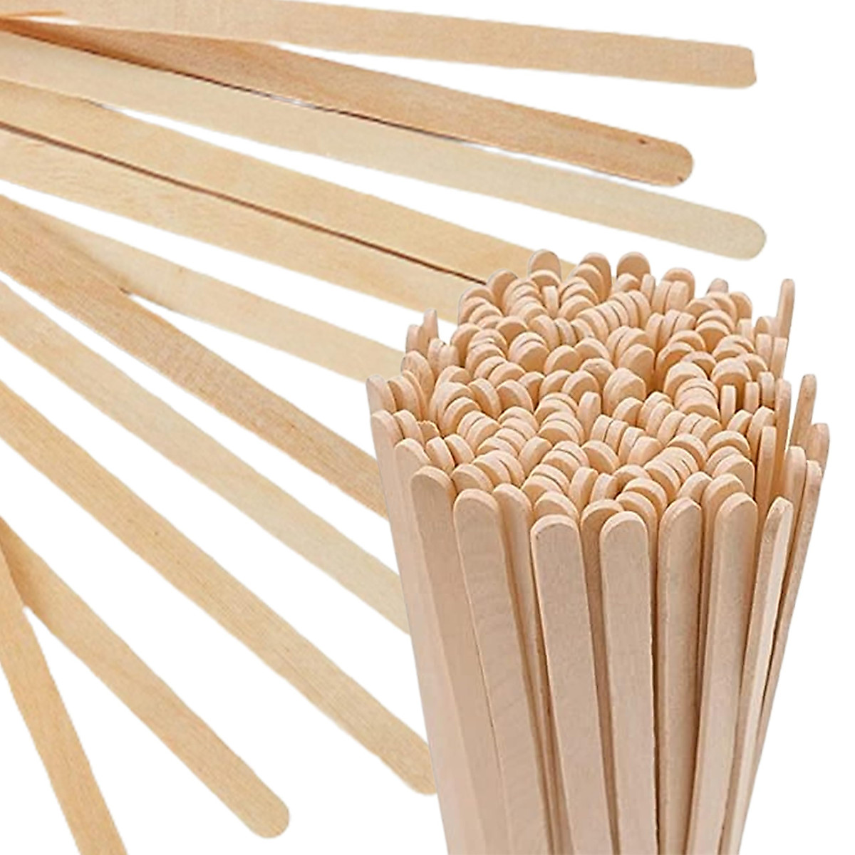 Perfect Stix Premium Wooden Coffee Stirrer Sticks, Thick Birch Wood 1300 Count, 5.5" Inches. Eco-Friendly Wooden Stirrers (5.5Inches / 1300PC)