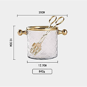 MAYNUO AWJ Handmade Brass Glass Ice Bucket with Ice Clip Dining Table Cooler Wine Wine Rack Ice Bucket Champagne Can Cooler Coolers