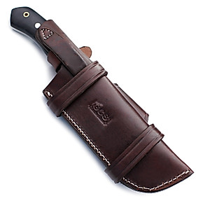 GCS Handmade Micarta Handle D2 Tool Steel Tactical Hunting Knife with leather sheath Full tang blade designed for Hunting & EDC GCS 315