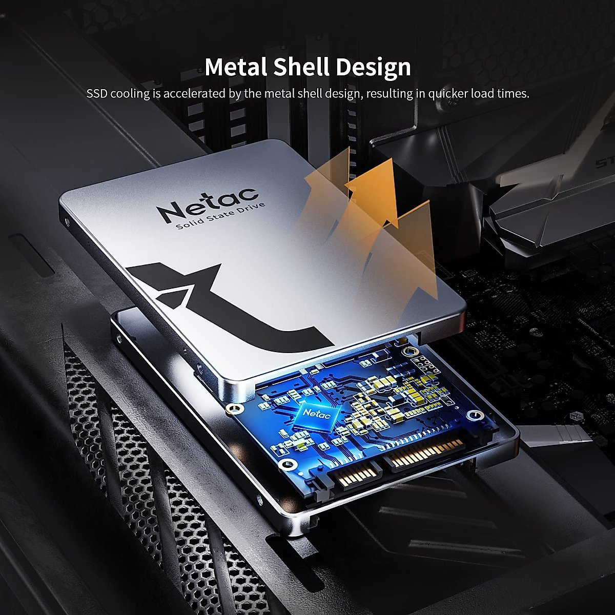 Netac 2TB Internal SSD Up to 550MB/s SATA III 6Gb/s 2.5" Internal Solid State Drive 3D NAND Easy to Install for Laptop Computer Upgrade Speed Game